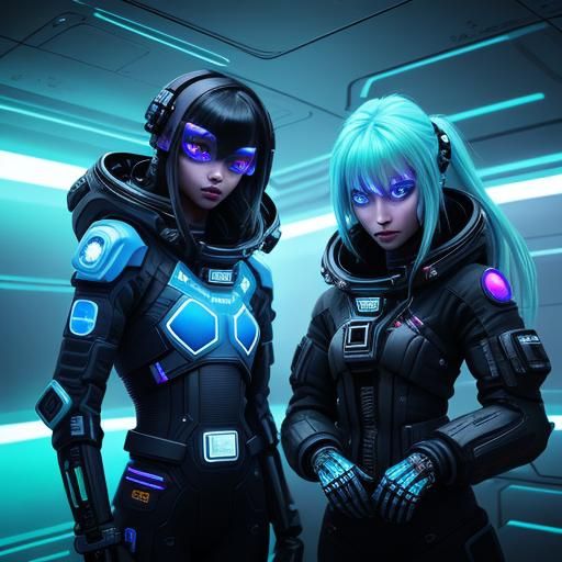 Beautiful Women in Space CYBERWARE - Women in Space Cyberwar...