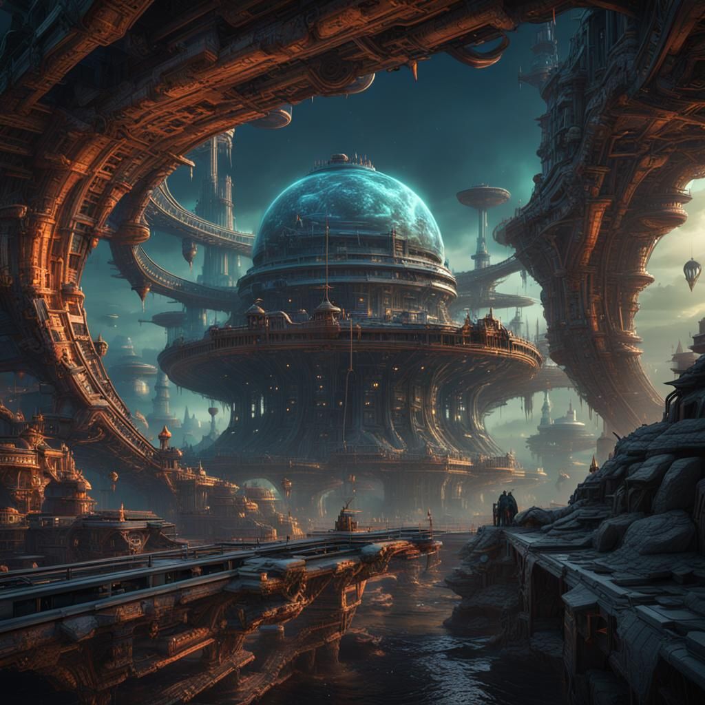 alien structures, weird alien bizarre, strange odd - AI Generated ...