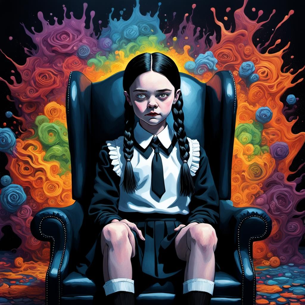 Wednesdy Addams - AI Generated Artwork - NightCafe Creator