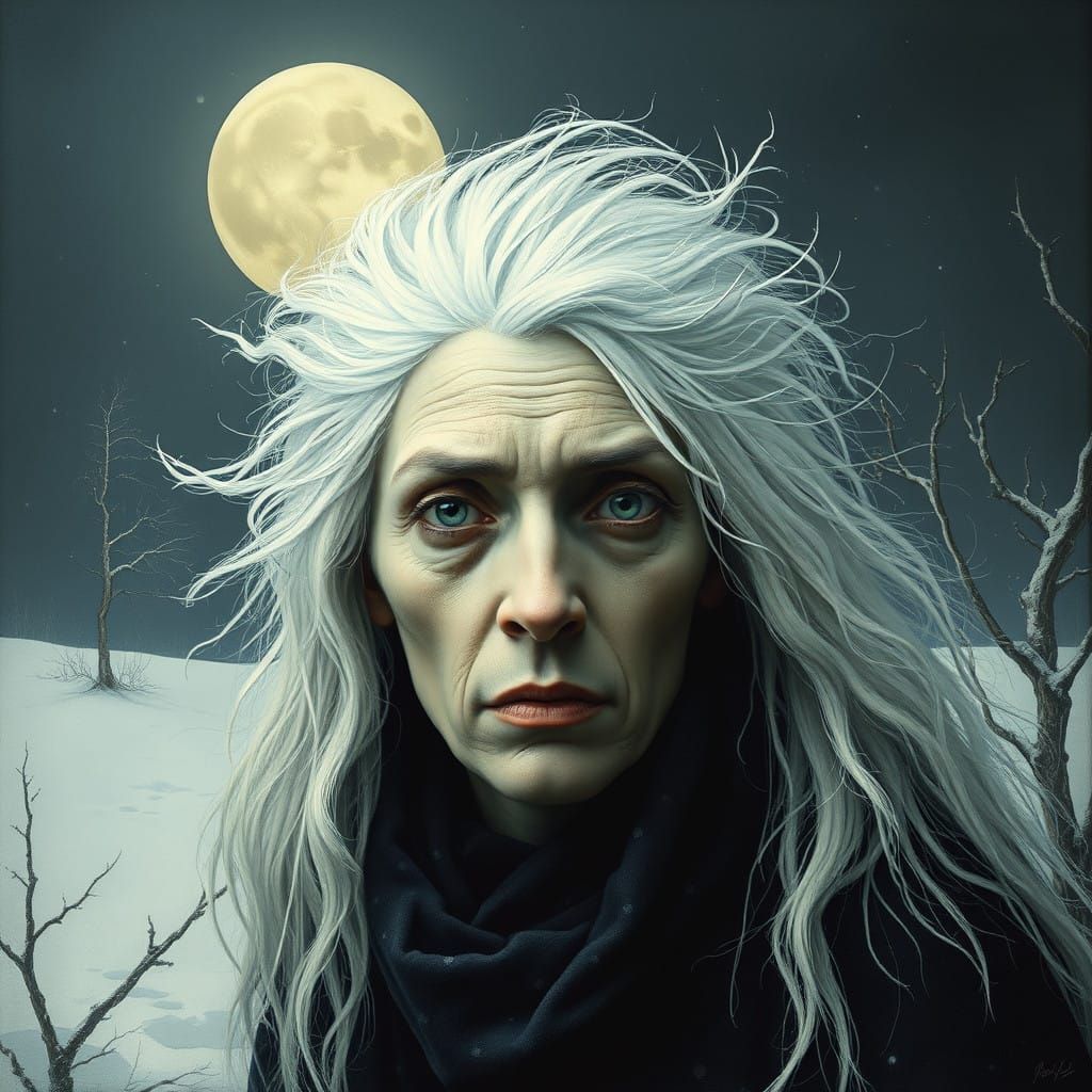 "Winter Solstice Witch" - Winter Solstice Witch in Minimali...