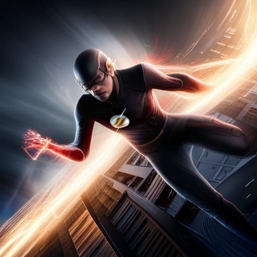 black flash killing the flash - AI Generated Artwork - NightCafe Creator