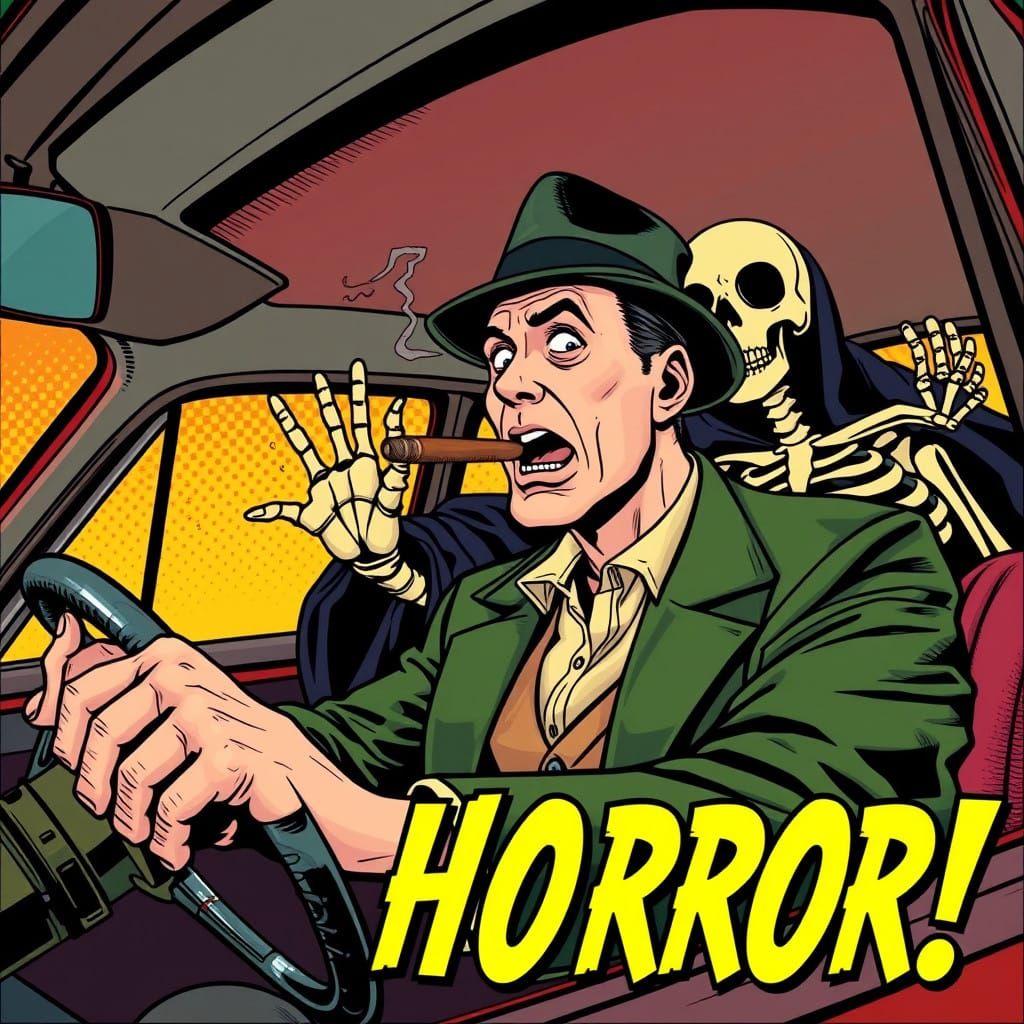 Comic Book Style - Vintage Horror Comic Book Illustration