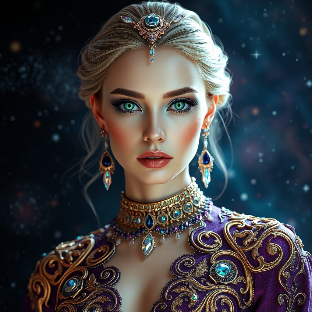 Ethereal Goddess in Cosmic Couture - Ethereal Goddess in Cos...