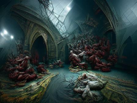 Math hell horror Gustave Doré Greg Rutkowski 8K 3D concept art ...