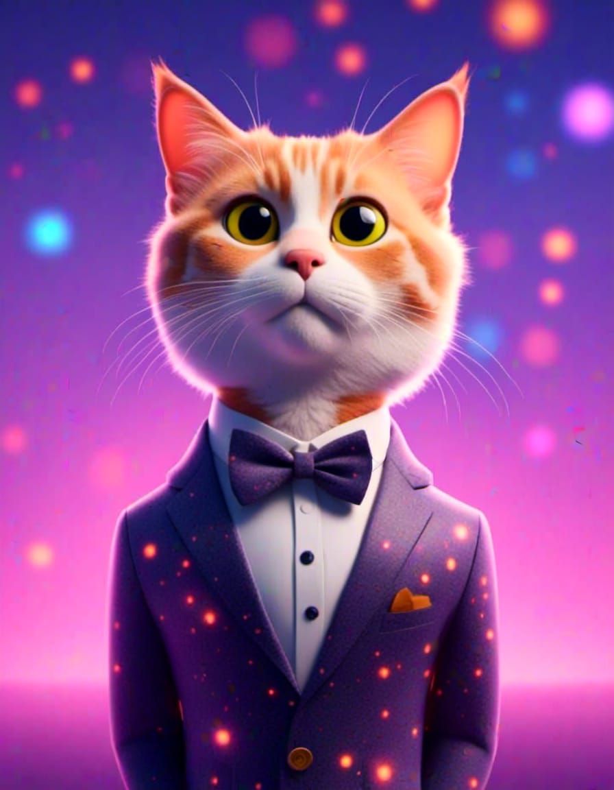 Spiffy Randy: Cat in a Suit - AI Generated Artwork - NightCafe Creator