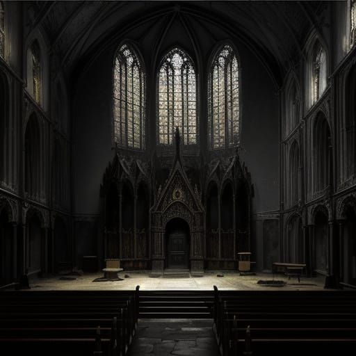 Armadillo in Haunting Gothic Impressionist Church ... - AI Art