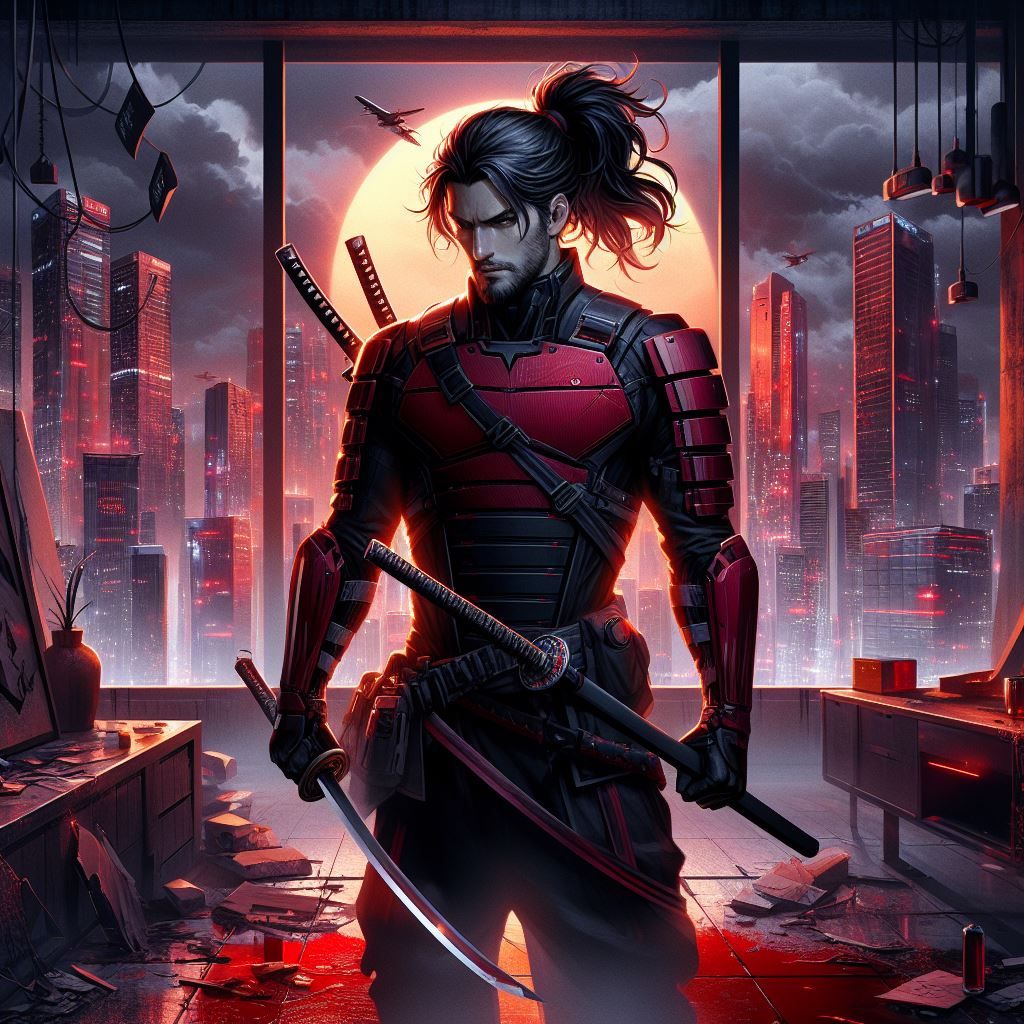 The Red Ronin Returns - AI Generated Artwork - NightCafe Creator