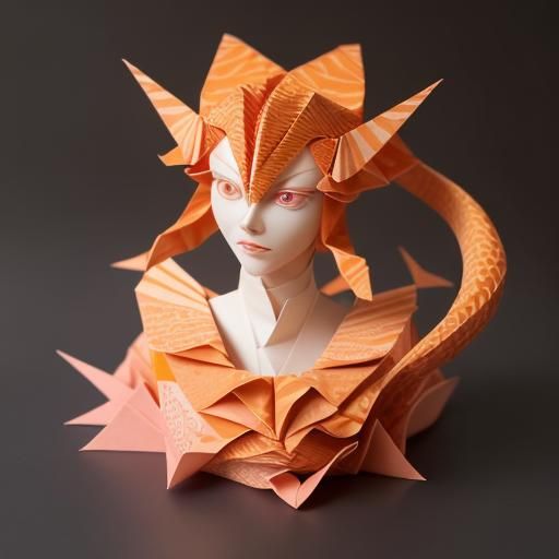 Medusa origami 6 - AI Generated Artwork - NightCafe Creator