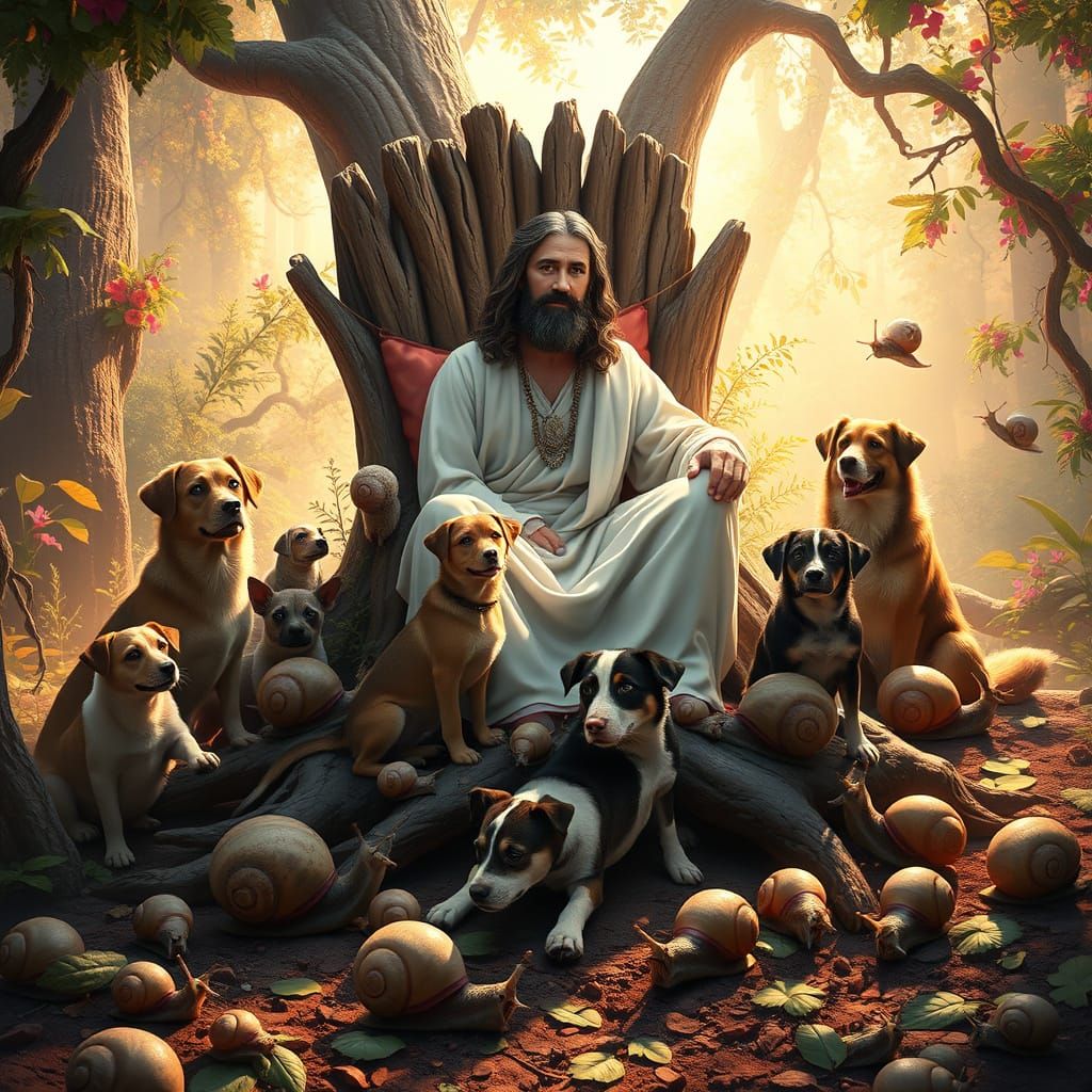 the truth behind jesus - Jesus Surrounded by Dogs and Snails...