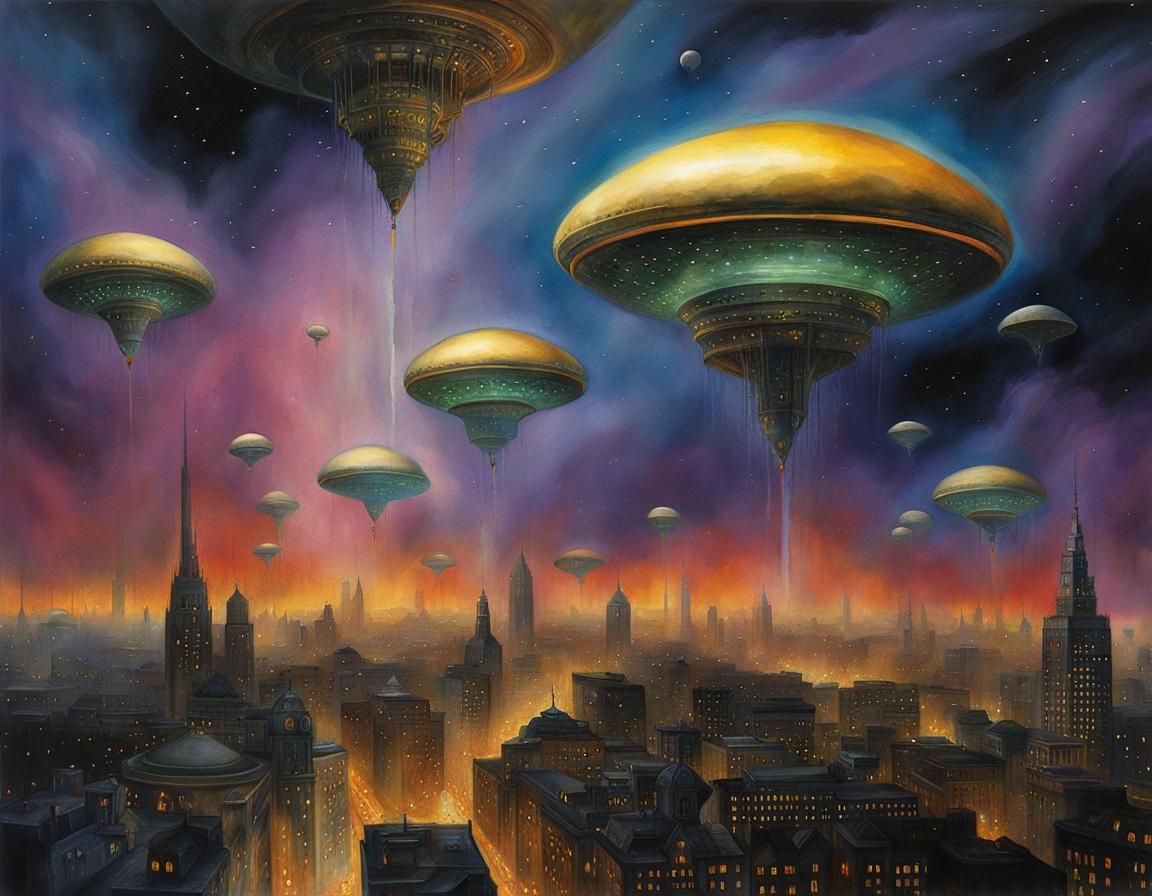 Alien Invasion - AI Generated Artwork - NightCafe Creator