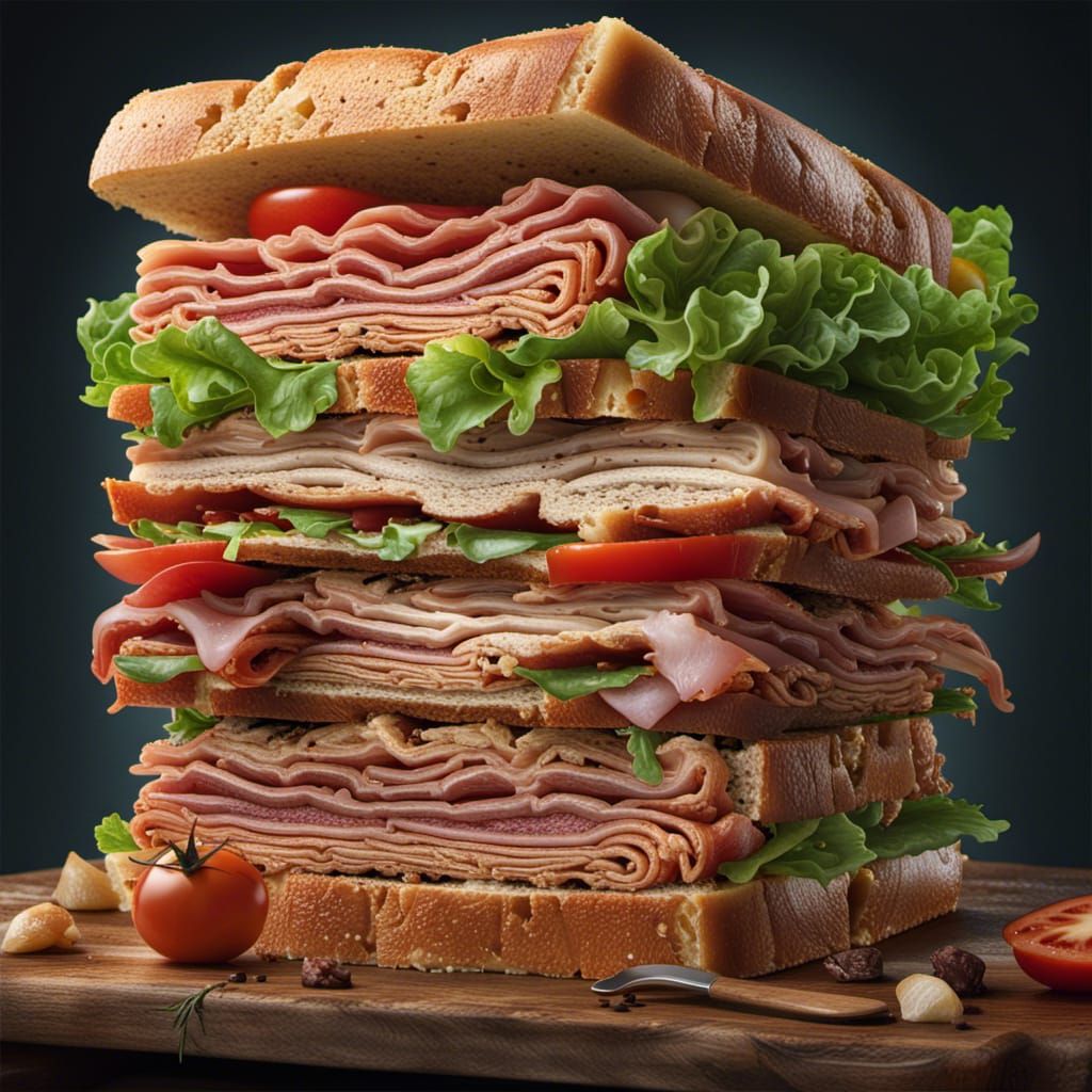 Dagwood Sandwich - AI Generated Artwork - NightCafe Creator