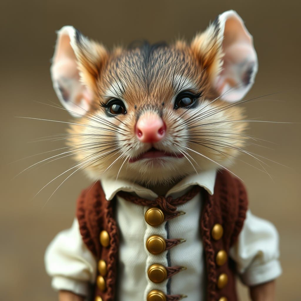 Delicate Mouse in Angy Disguise with Whimsical Vic... - AI Art