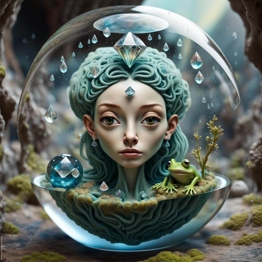 The Weird Frog Lady. - AI Generated Artwork - NightCafe Creator