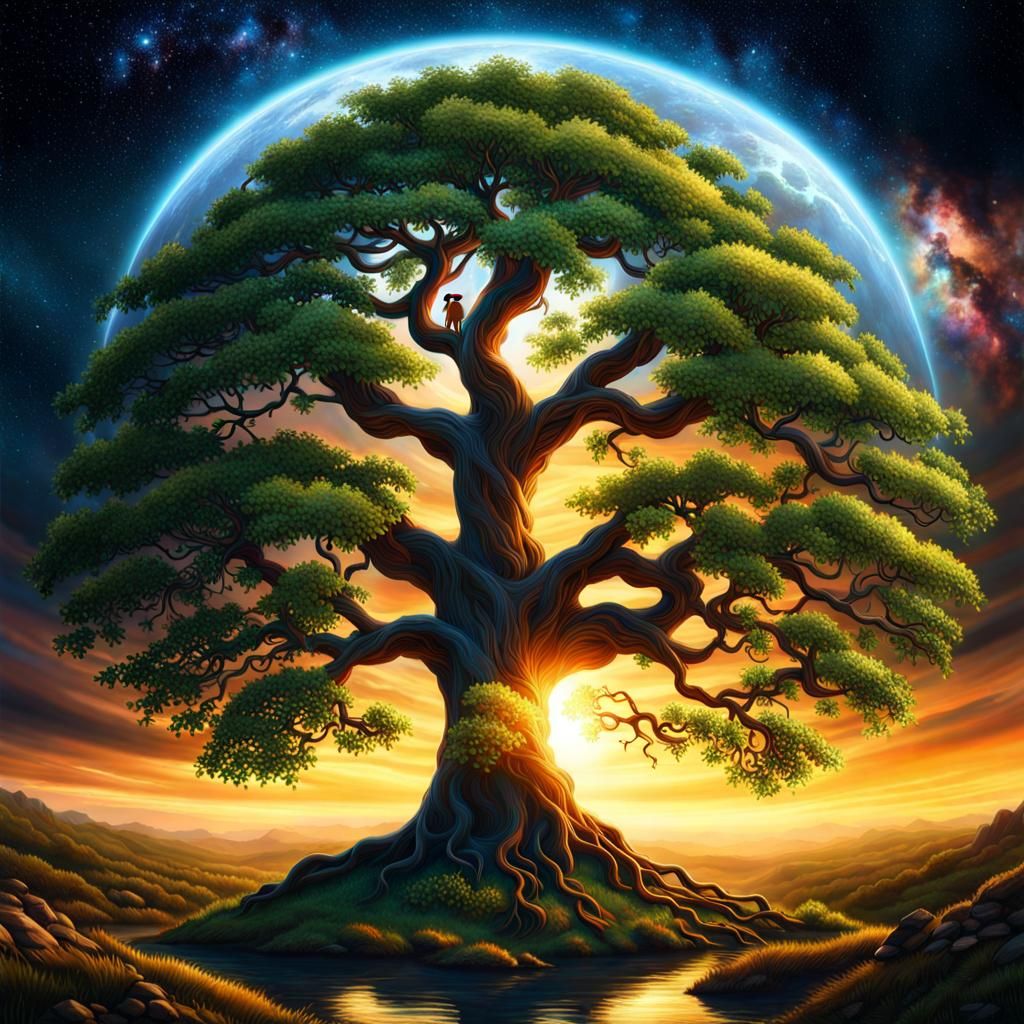Entwined Tree of Life - AI Generated Artwork - NightCafe Creator