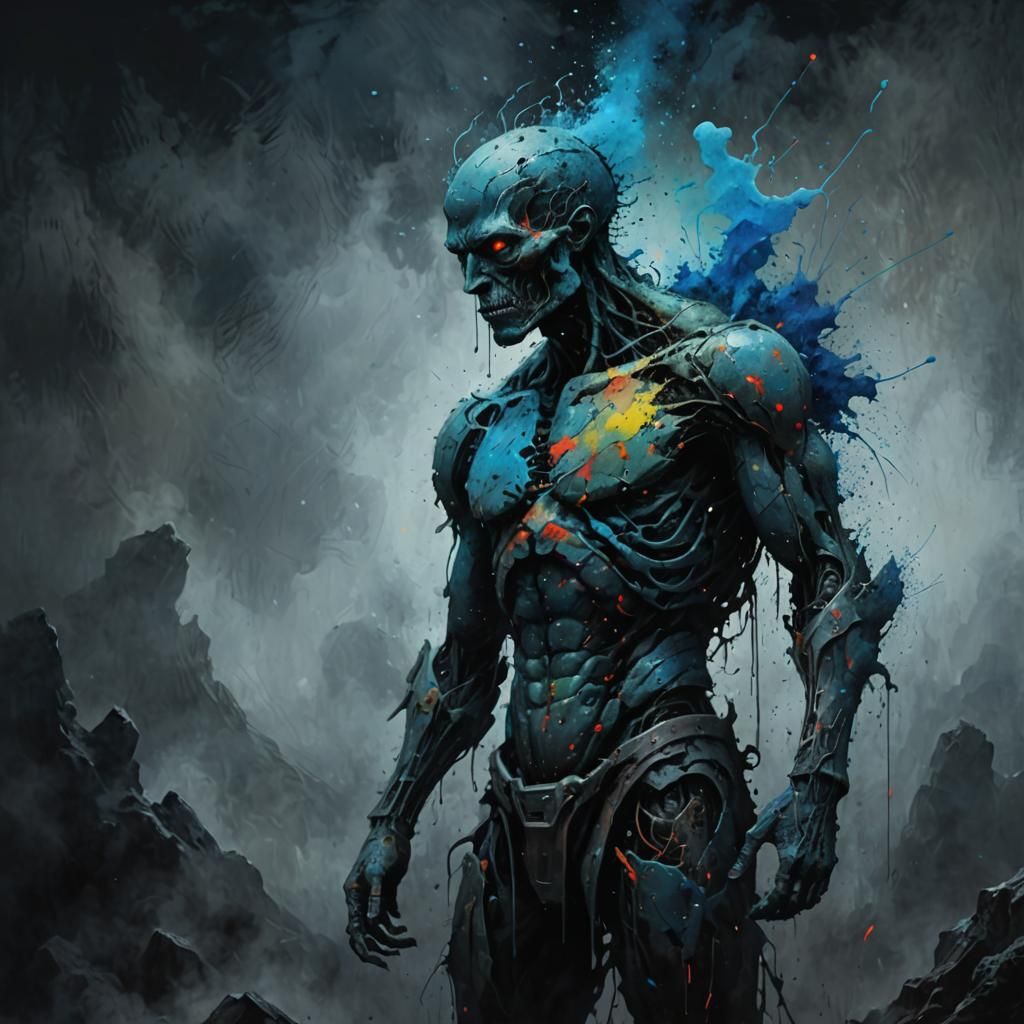 Blue Man Rogue - AI Generated Artwork - NightCafe Creator