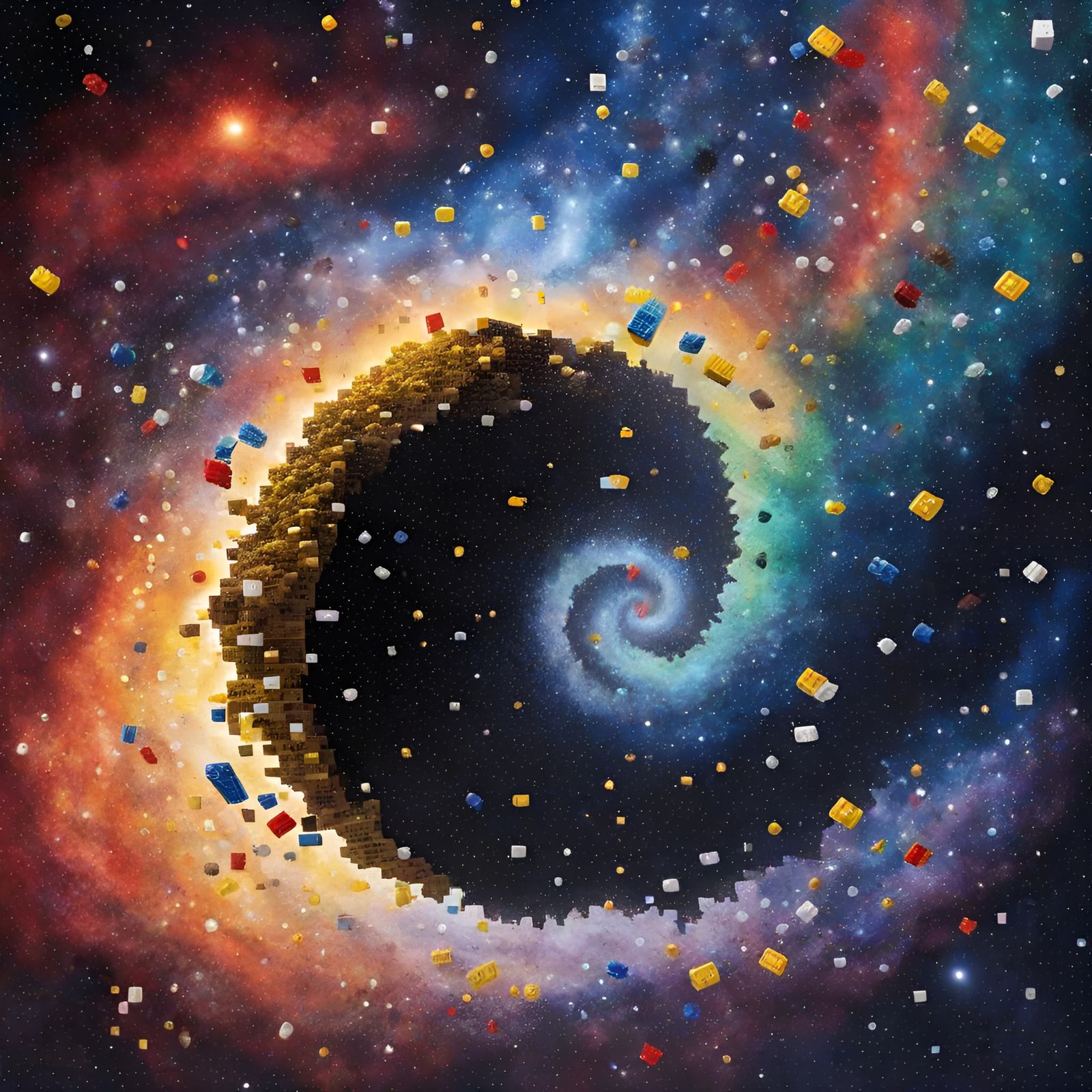 Lego Galaxy - AI Generated Artwork - NightCafe Creator