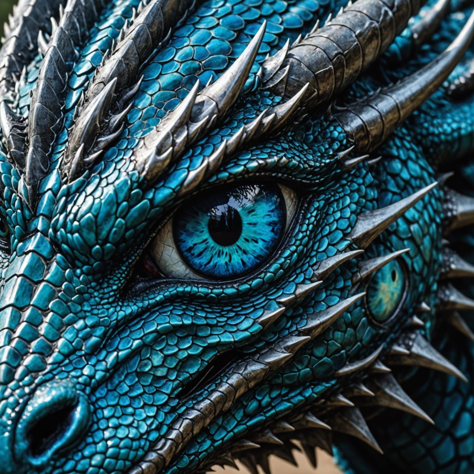 dragon blue and blue eye - Mystical Blue Dragon with an Unbl...