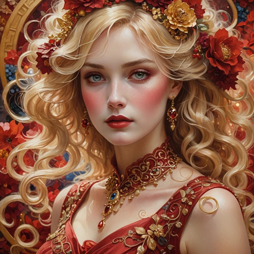 Beautiful lady with gorgeous necklace - AI Generated Artwork ...