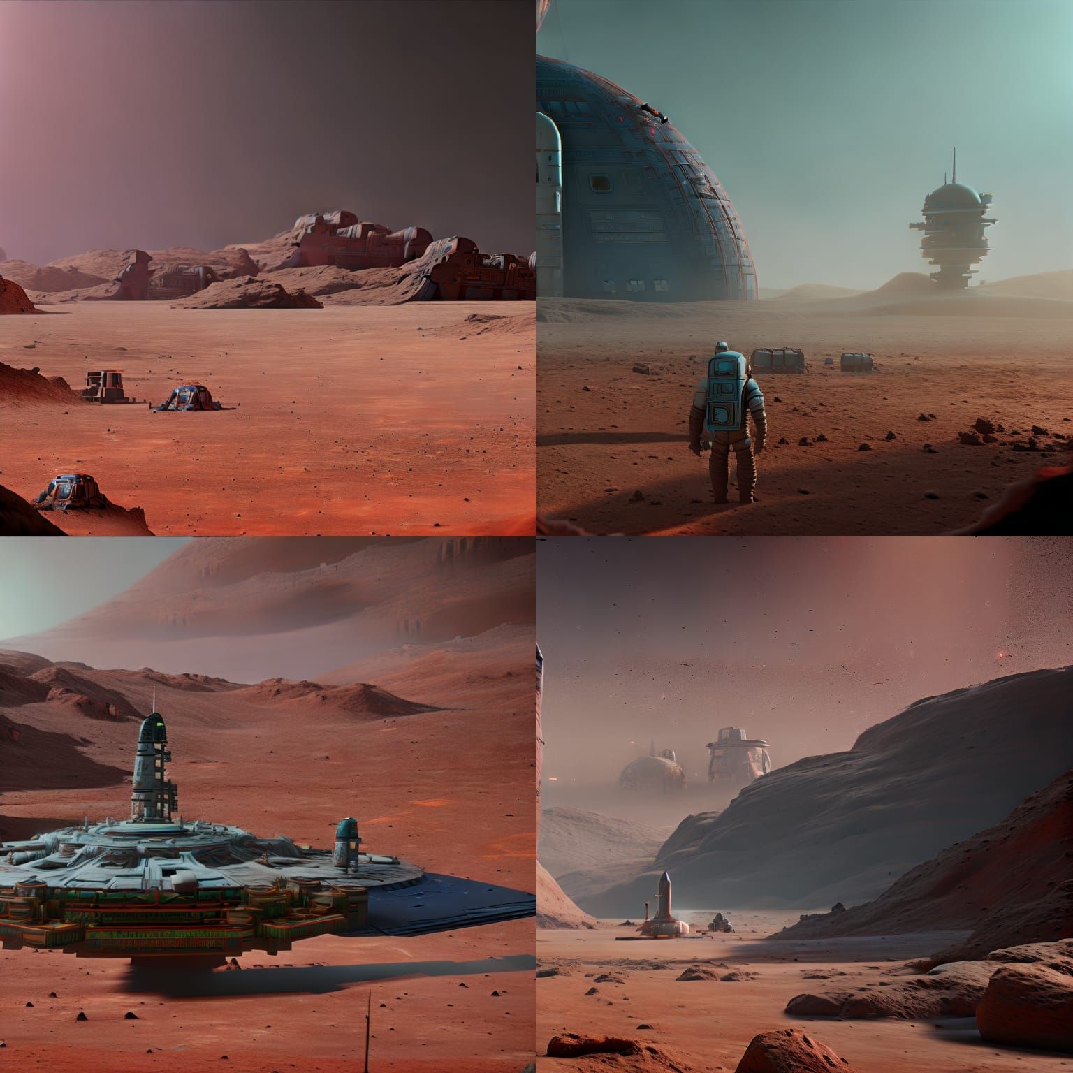 First manned landing on Mars - AI Generated Artwork - NightCafe Creator