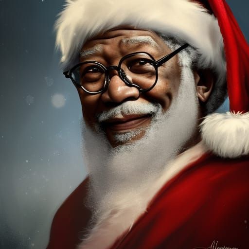 Morgan Freeman as Santa Claus - AI Generated Artwork - NightCafe Creator