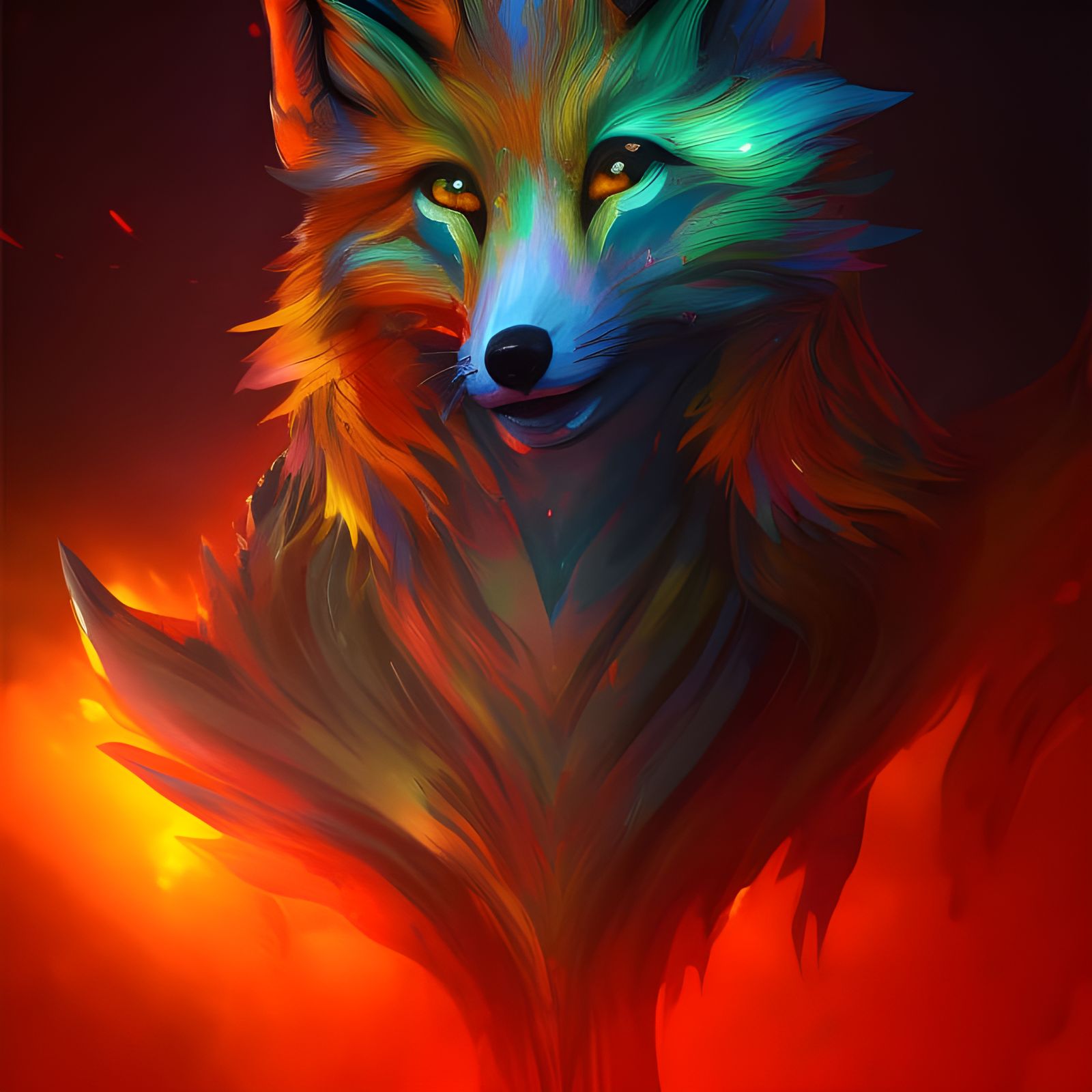 Pretty fox - AI Generated Artwork - NightCafe Creator