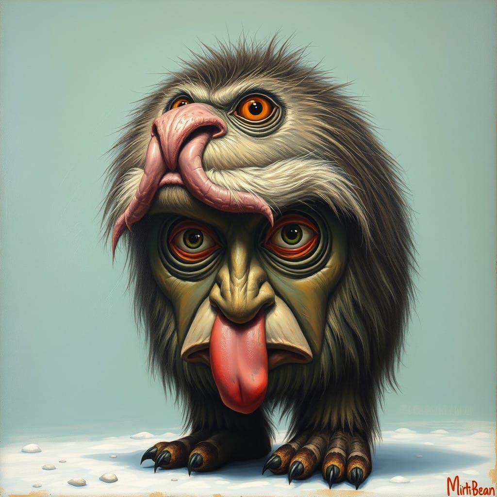 Mr Bean yeti hybrid - Mysterious Forest Creature in a Martin...