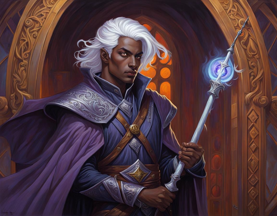 Drow Wizard 240525 - AI Generated Artwork - NightCafe Creator