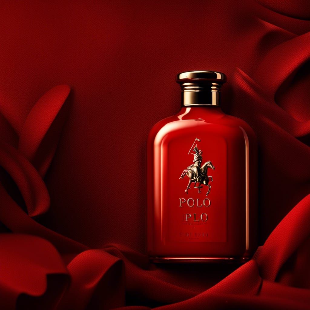 A bottle of polo red cologne - AI Generated Artwork - NightCafe Creator