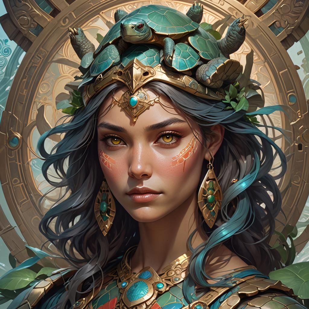 Goddess of Turtles - AI Generated Artwork - NightCafe Creator