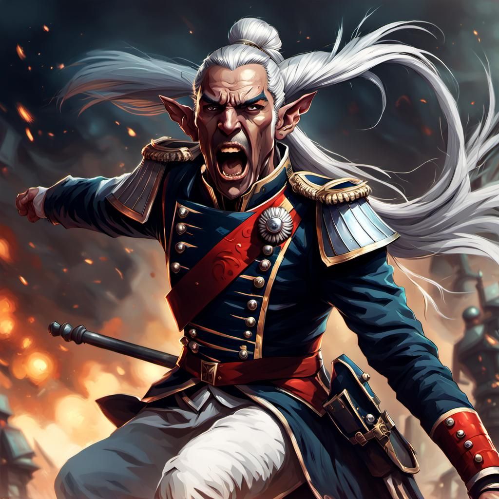 Young Elven Captain fighting at Waterlow - AI Generated Artwork ...