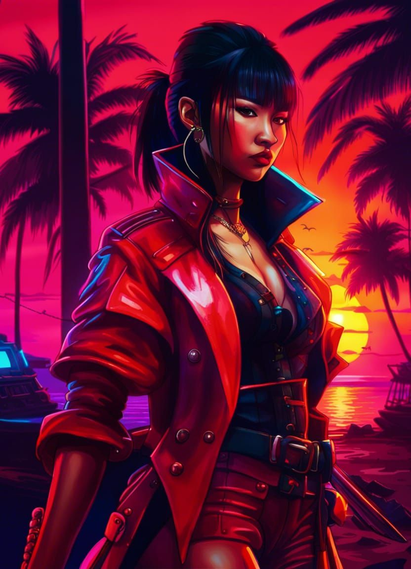 Synthwave pirate - AI Generated Artwork - NightCafe Creator