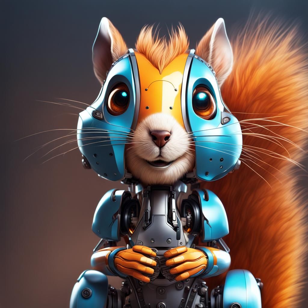 Robot squirrel - AI Generated Artwork - NightCafe Creator