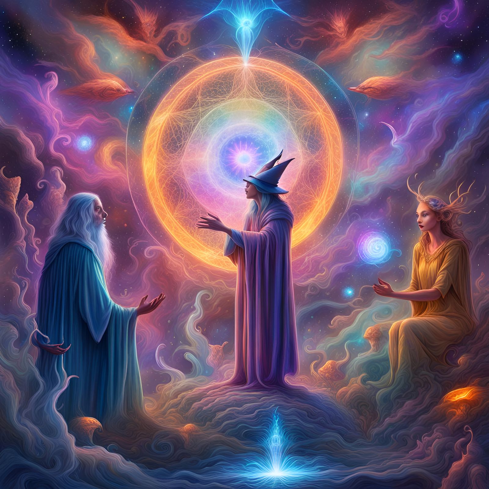 Celestial meeting of the minds - AI Generated Artwork - NightCafe Creator