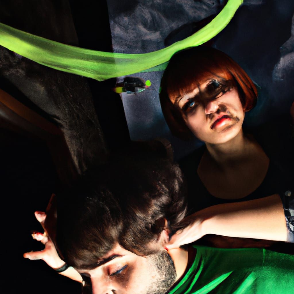 Cyberpunk Girl in Distressed Pose, Inspired by Dys... - AI Art