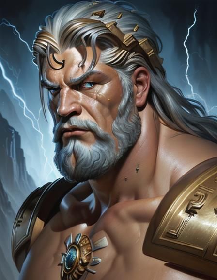 Zeus Monster man, beautiful face and eyes, Zeus skin, Zeus massive ...