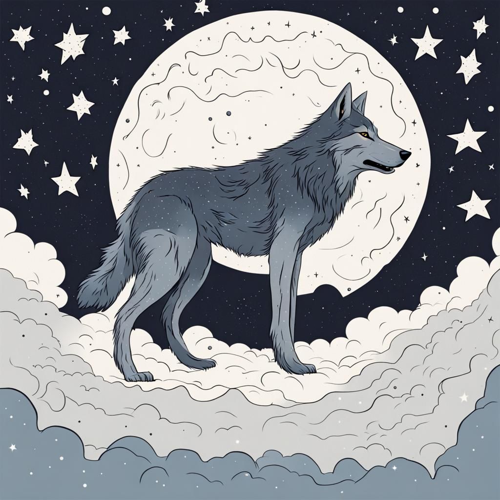 Moonwolf - AI Generated Artwork - NightCafe Creator