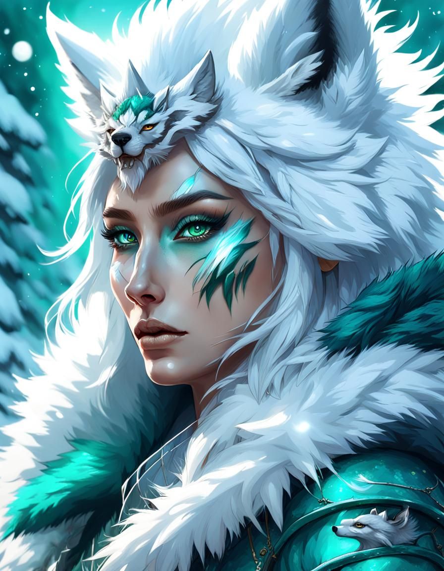 Emerald Wolf - AI Generated Artwork - NightCafe Creator