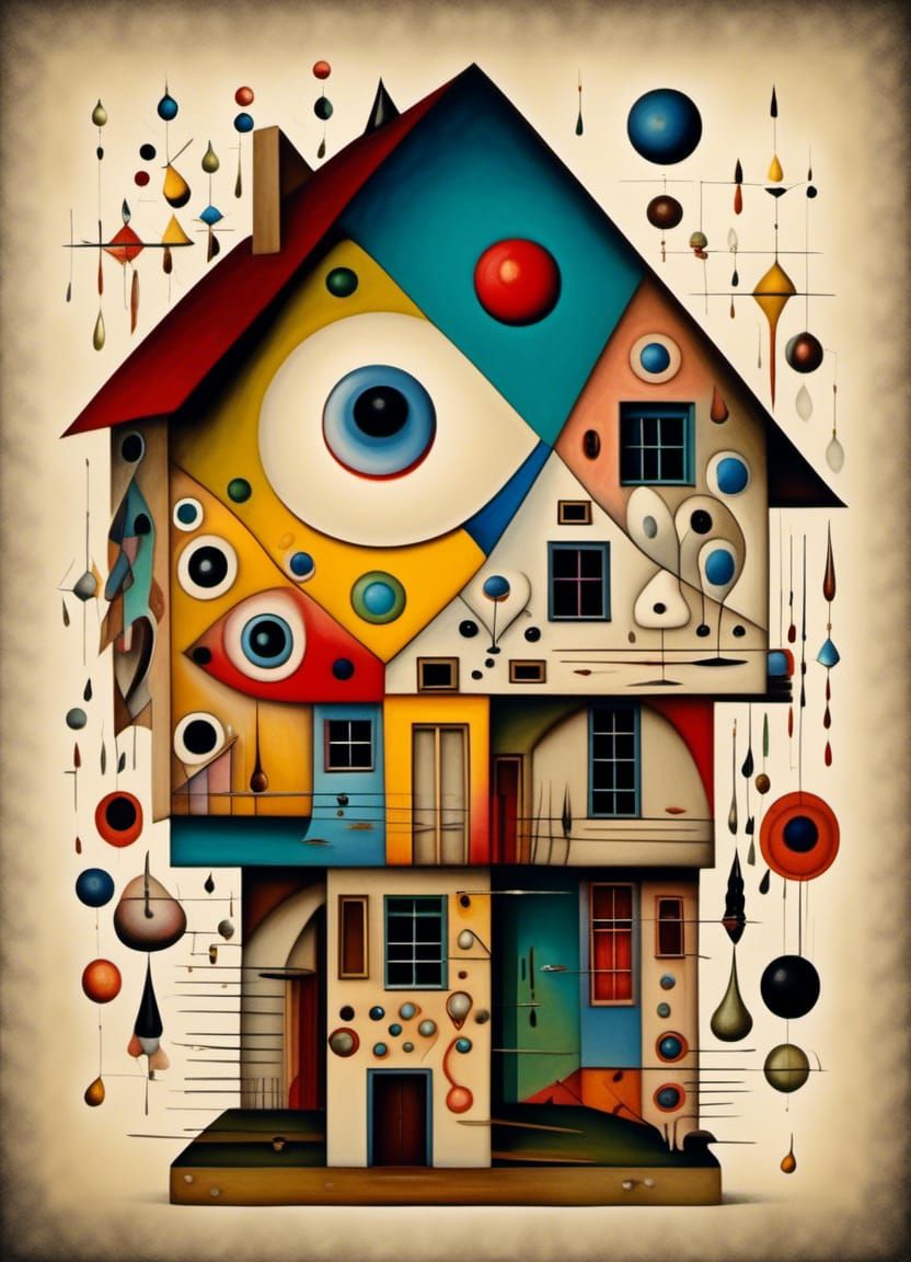 Kandinsky house - AI Generated Artwork - NightCafe Creator