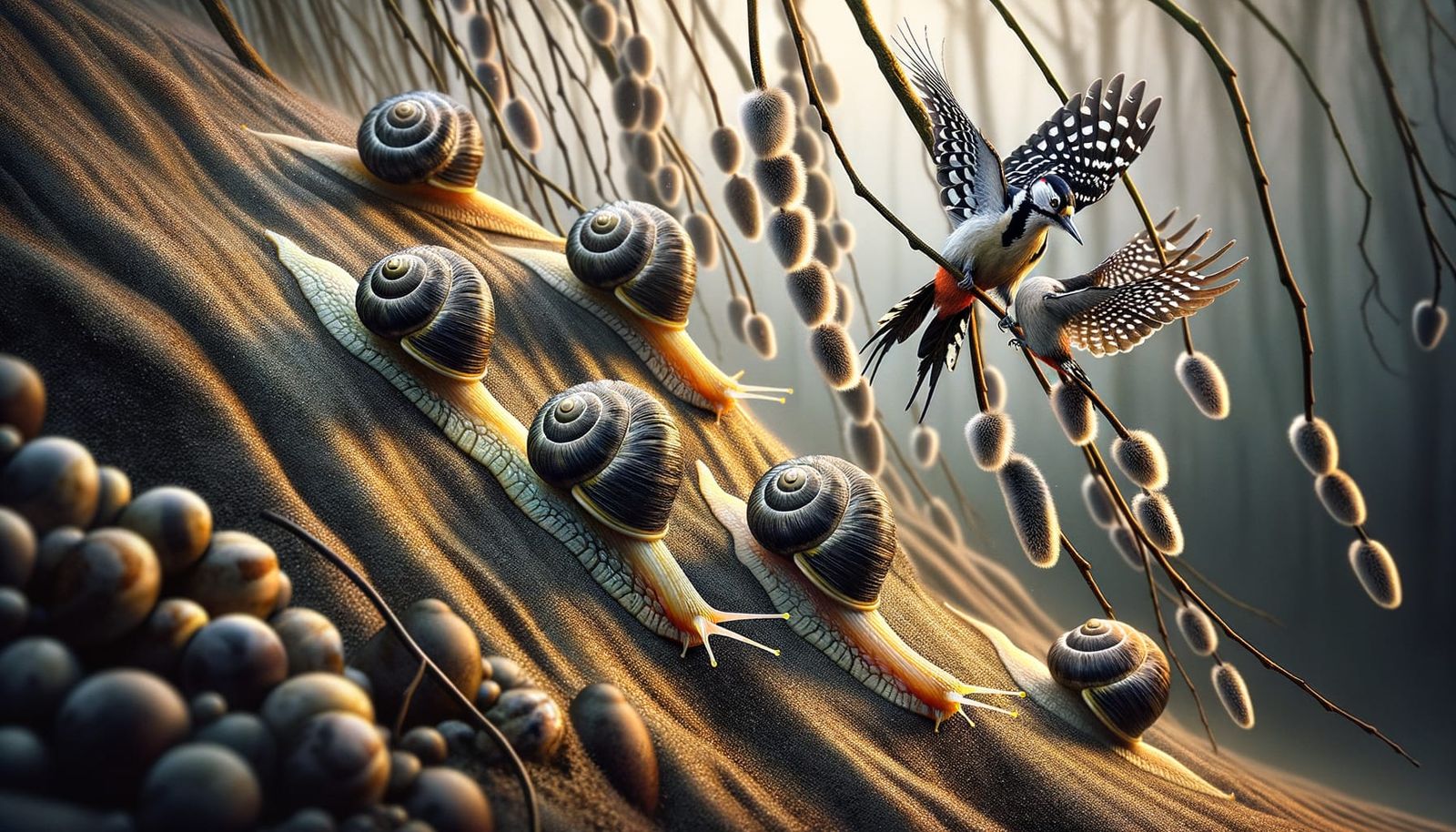 Six slippery snails slid silently down the steep, sandy slope, while ...