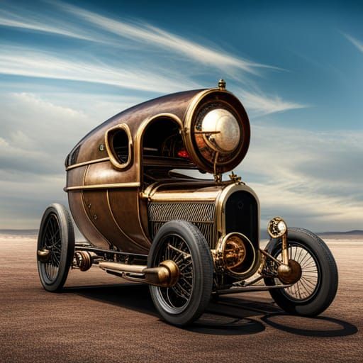 steampunk racing car - AI Generated Artwork - NightCafe Creator