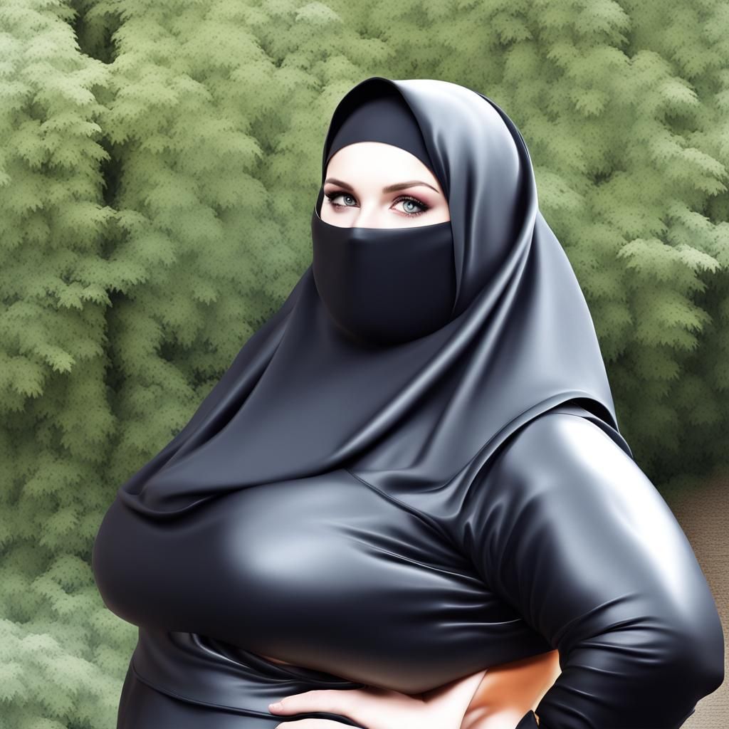 cute curvy bbw hijab - AI Generated Artwork - NightCafe Creator