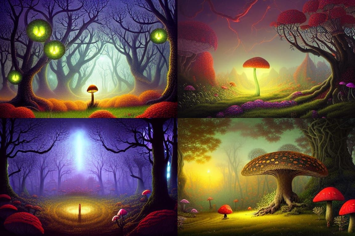 shroom land - AI Generated Artwork - NightCafe Creator