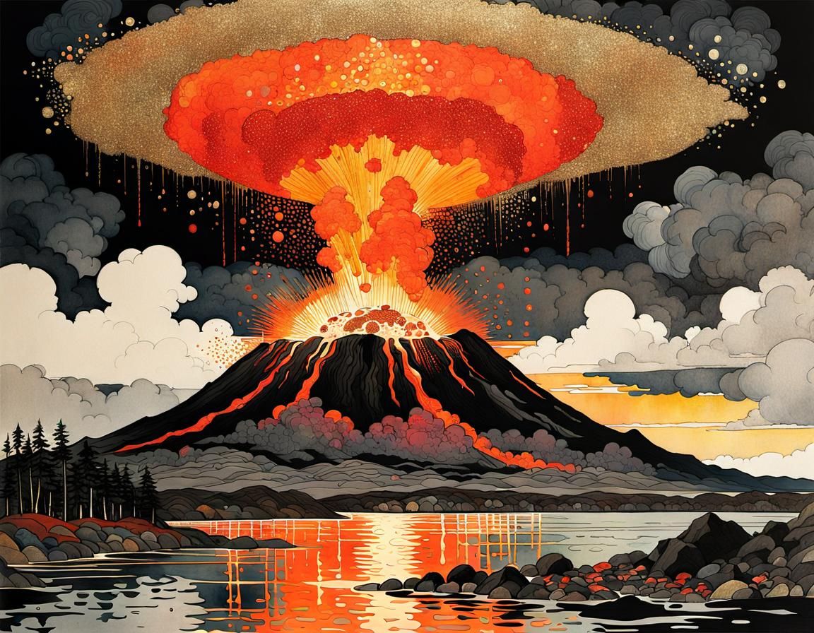 VOLCANIC ERUPTION - AI Generated Artwork - NightCafe Creator