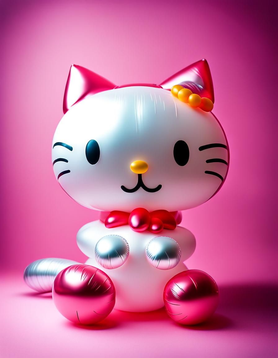 Hello Kitty Balloon Animal - AI Generated Artwork - NightCafe Creator