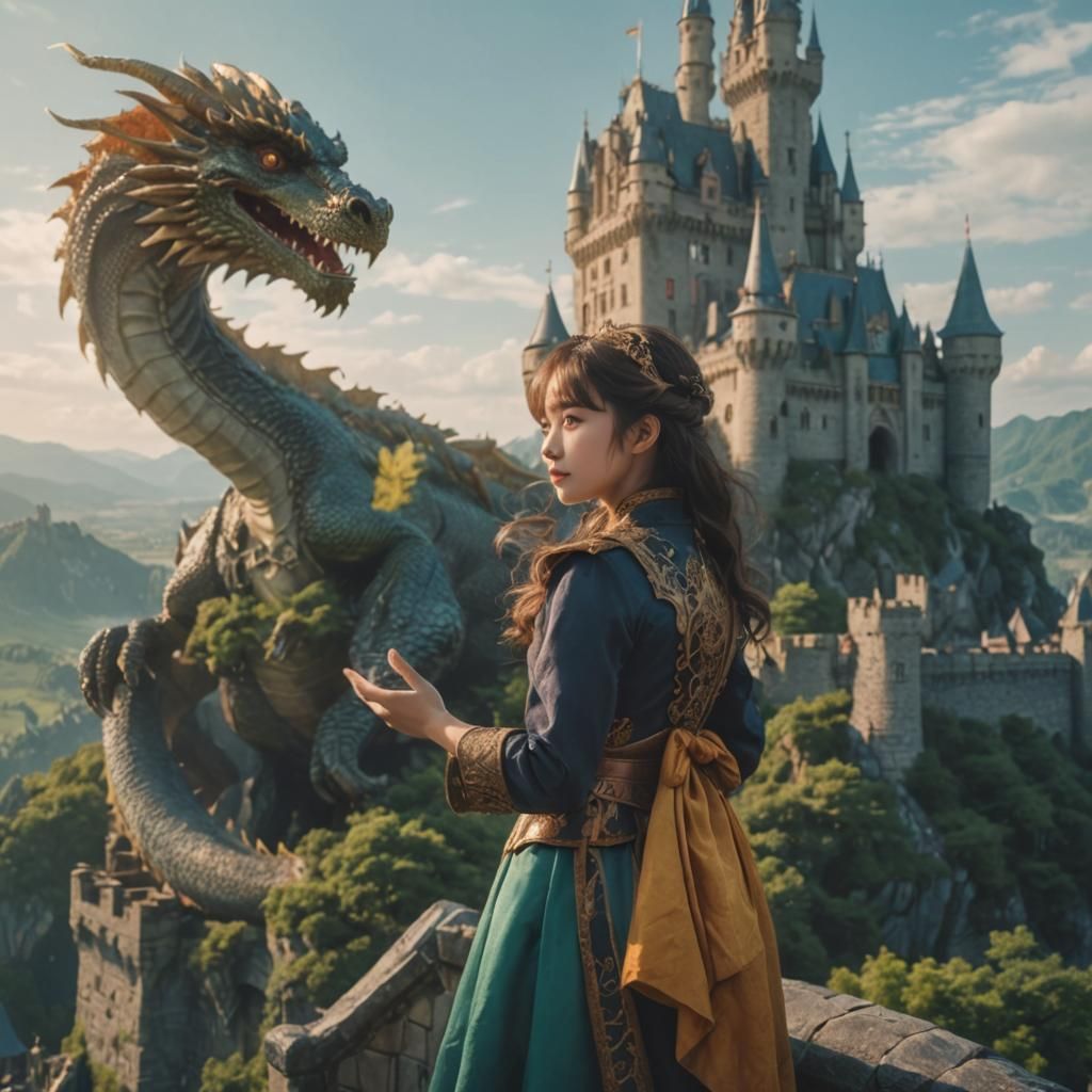 "Hello, dragon!" "Hello to yourself!" - AI Generated Artwork - NightCafe Creator