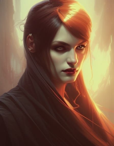 vampire, necromancer, Italian, beautiful, elegant, female, head and ...
