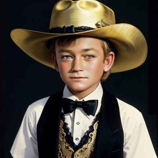 The little rascal boy John Wayne - AI Generated Artwork - NightCafe Creator