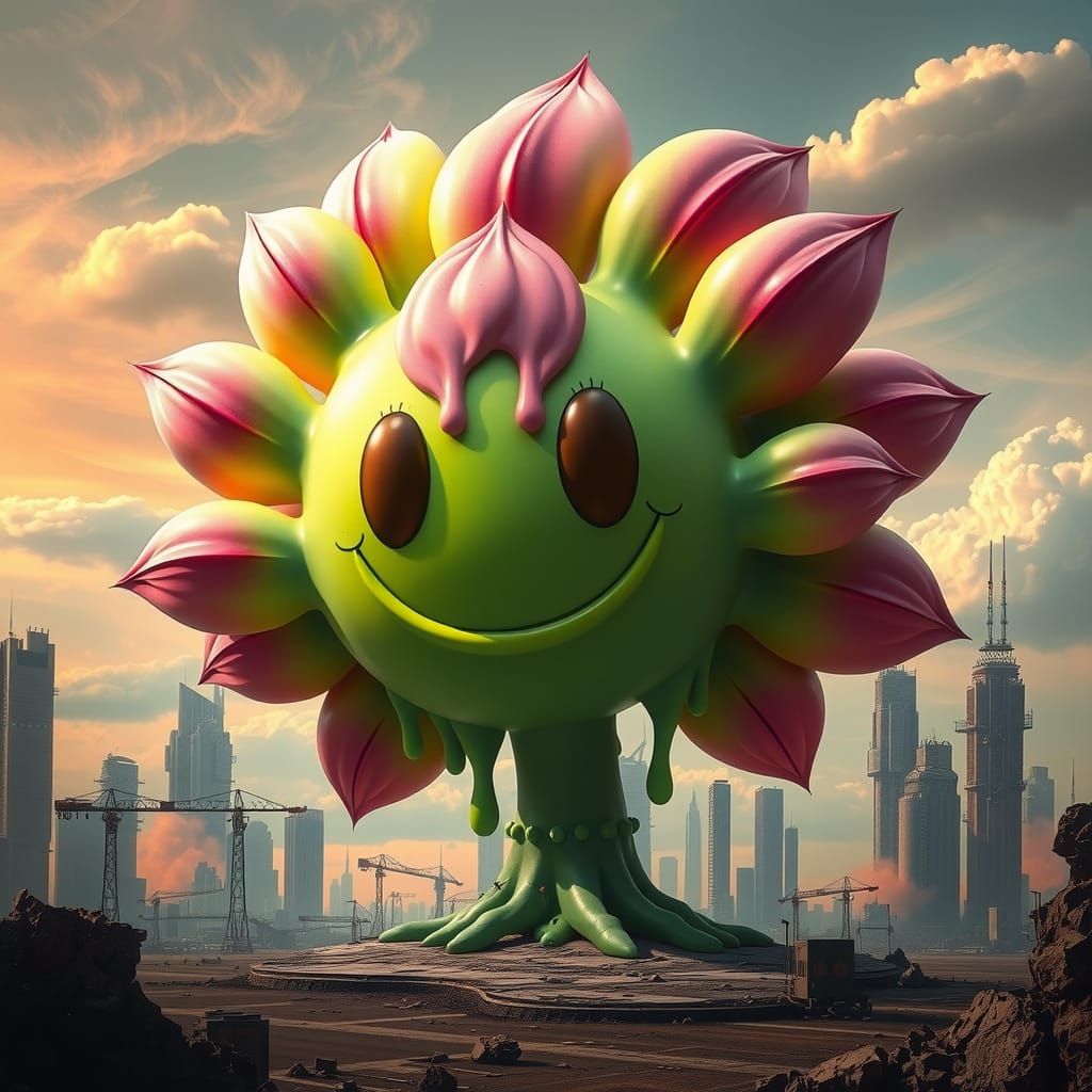 acid smiley flower - Gritty, Neon Acid Smile Flower Looms O...