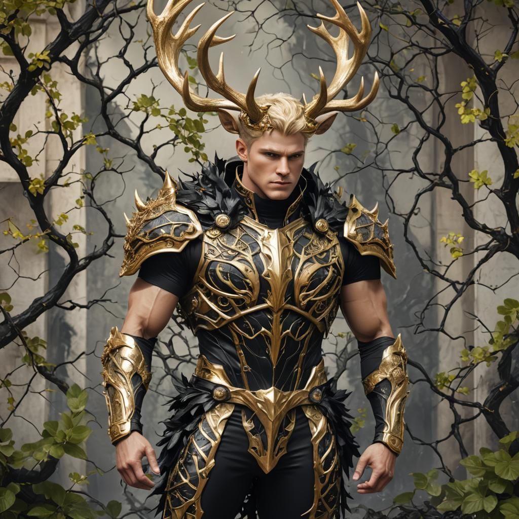 Black Stag Armor - AI Generated Artwork - NightCafe Creator