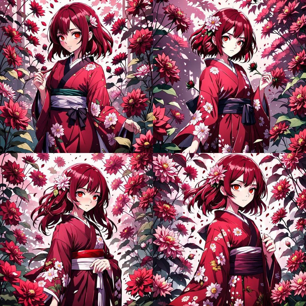 walking through the garden - Manga-Inspired Anime Girl Surro...